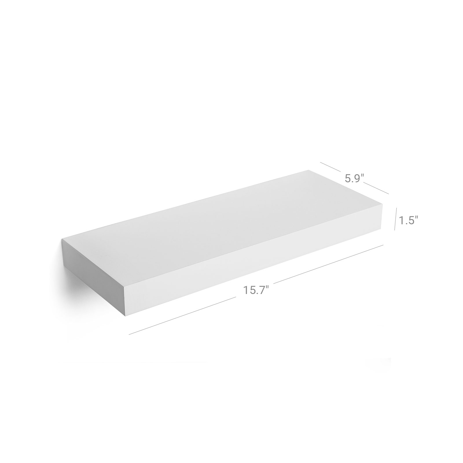 Floating Shelving Unit White