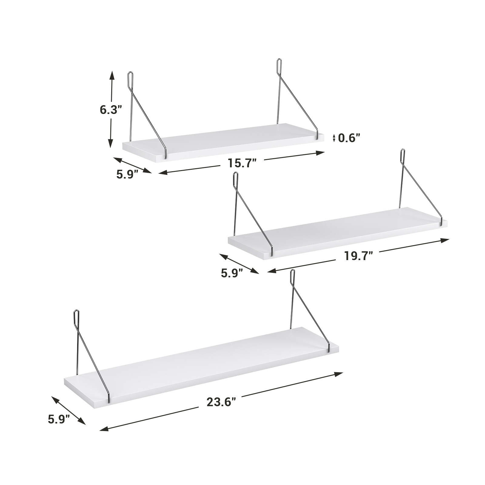 Decorative Wall Shelves Set | SONGMICS
