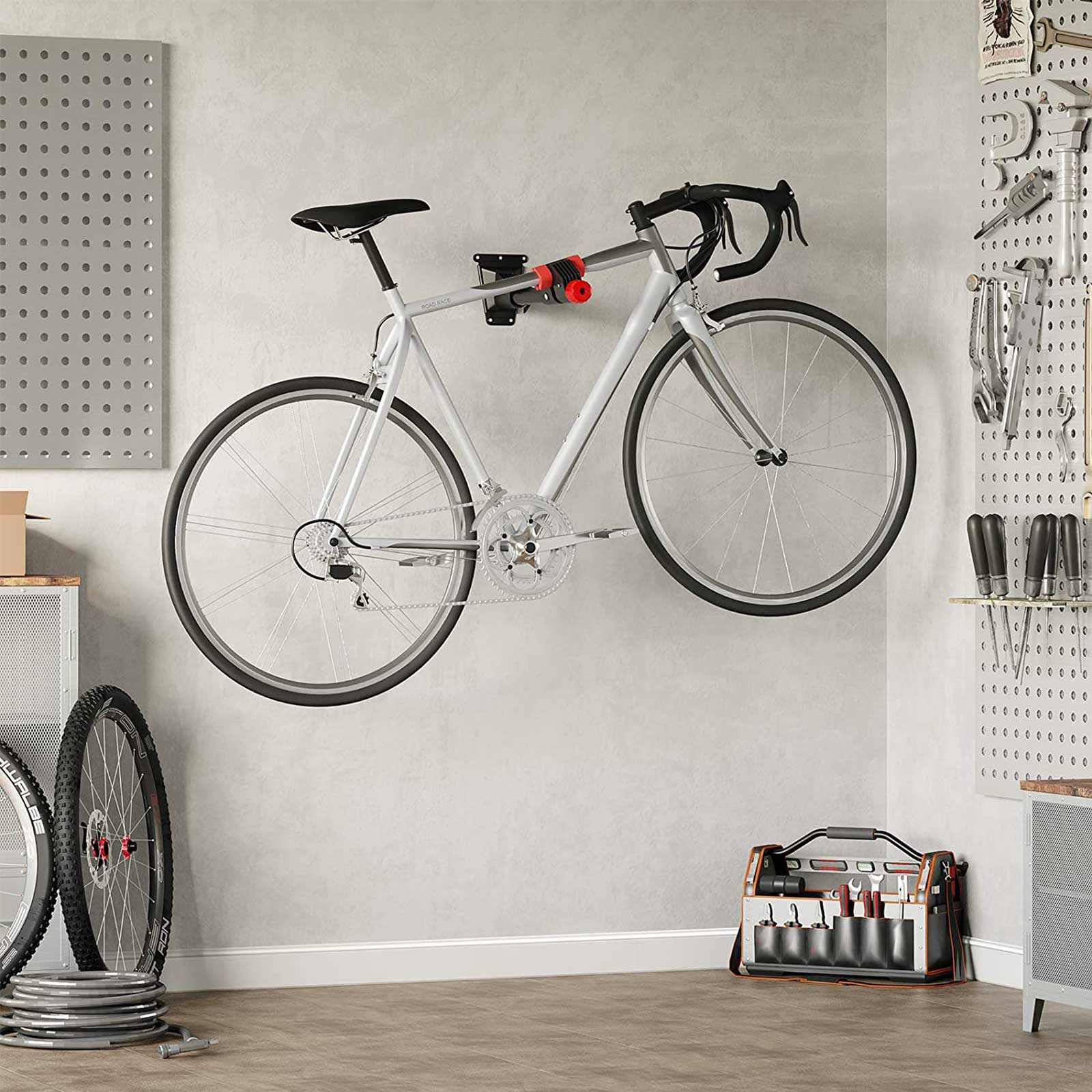 SONGMICS Wall-Mounted Bike Repair Stand, Sturdy Bike Rack, Removable ... SONGMICS Wall-Mounted Bike Repair Stand, Sturdy Bike Rack, Removable ...